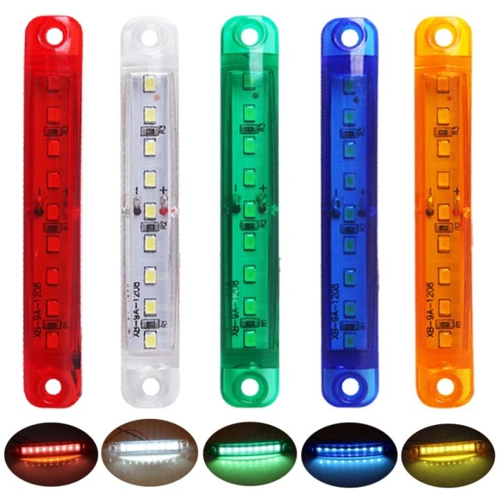 9 LED Waterproof Side Warning Light Multicolor Truck Trailer Bus Van ...