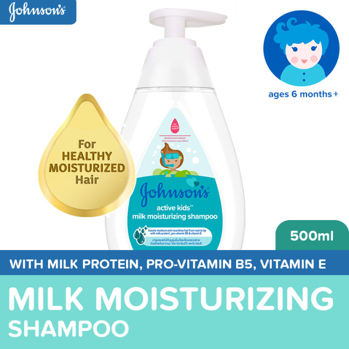 Johnson's Milk Moisturizing Shampoo 500ml - Milk Shampoo for Babies ...