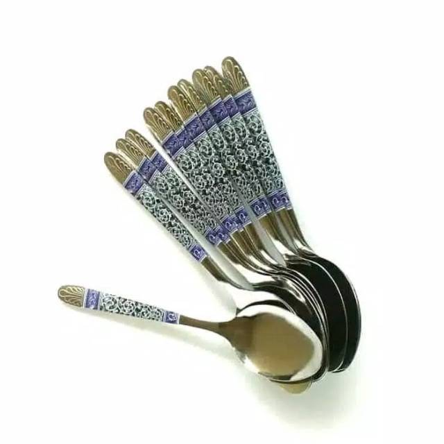 SENDOK BATIK / SEDOK MAKAN LUSINAN | Lazada Indonesia