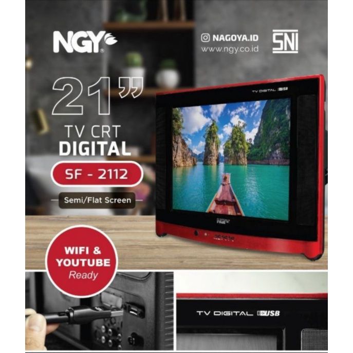 NAGOYA TV TABUNG CRT DIGITAL 21 INCH SF-2112 LAYAR FLAT | Lazada Indonesia