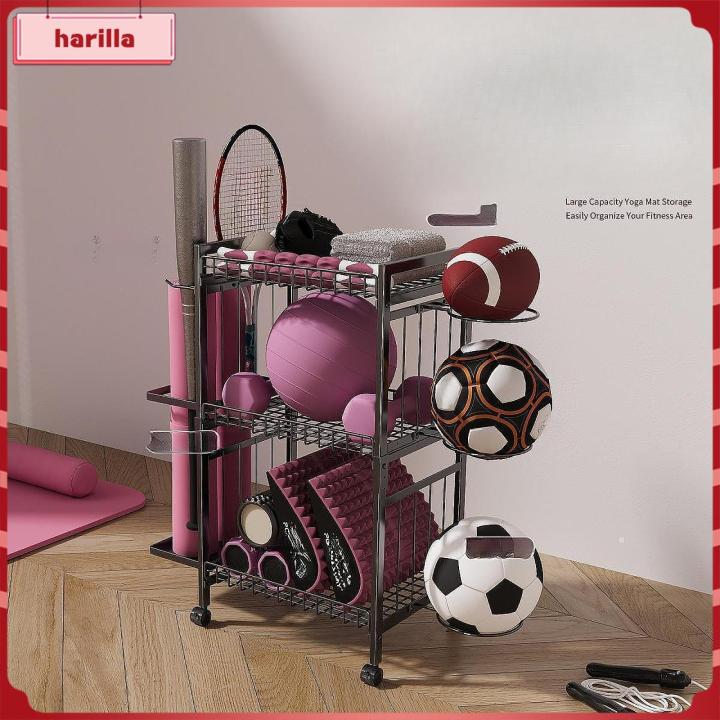 Harilla เสื่อวางน้ำหนักในชั้นเก็บของชั้นวางชั้นเก็บของฟิตเนสยิมที่บ้าน ...