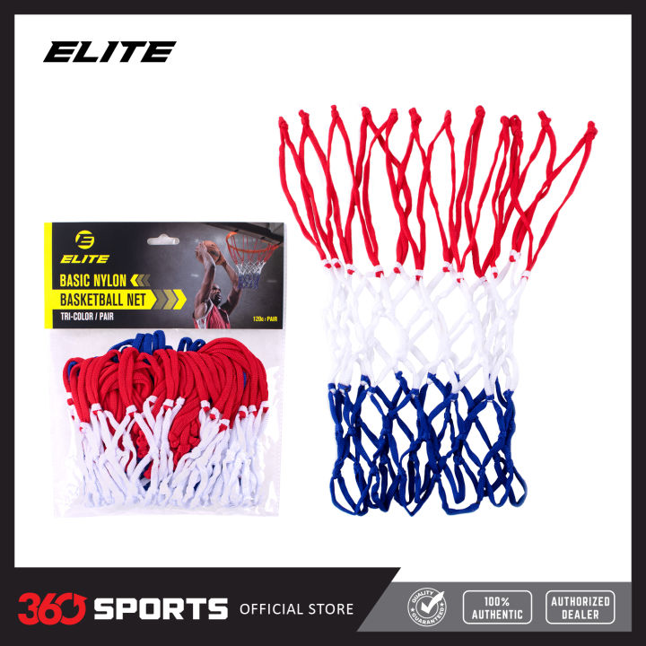 Elite Nylon Basic Basketball Net Pair Tri-Color | Lazada PH