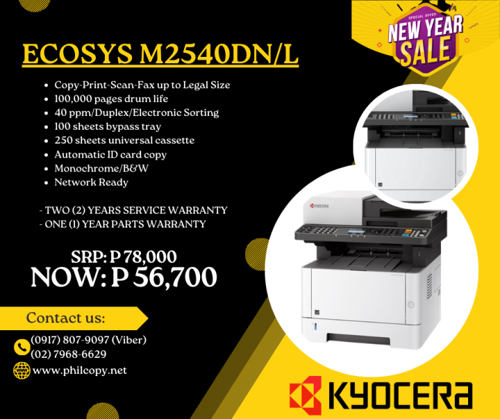 4in1 Kyocera Ecosys M2540DN/L Xerox Machine | Lazada PH