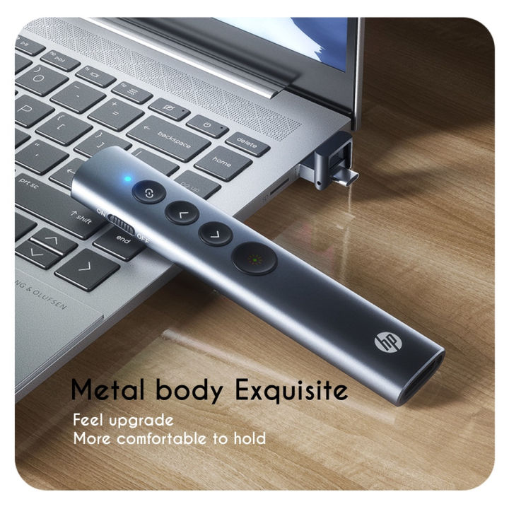 SS10 Pro Plus Presenter Pen PowerPoint Clicker Remote flip Pointer Control Green Laser / Red ...