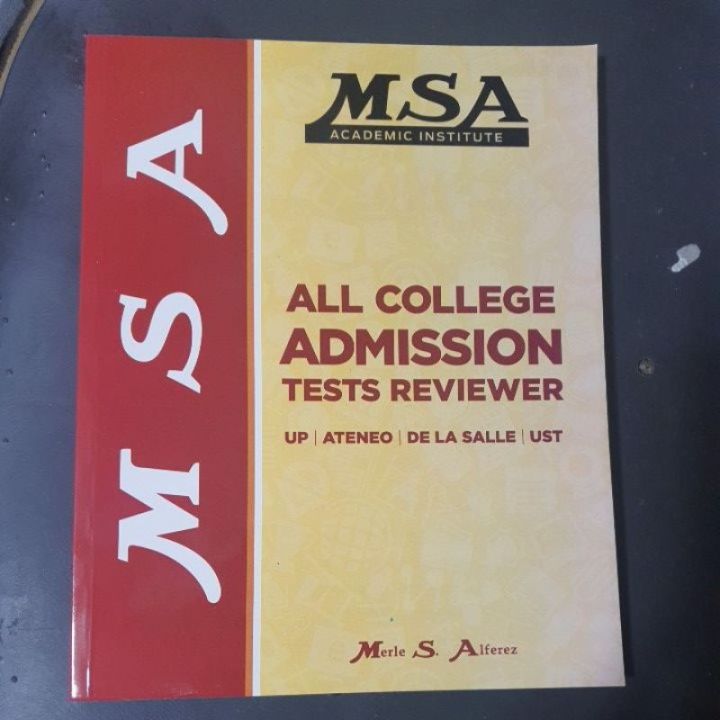 MSA All College ADMISSION Test Reviewer By:Merle S.Alferez | Lazada PH