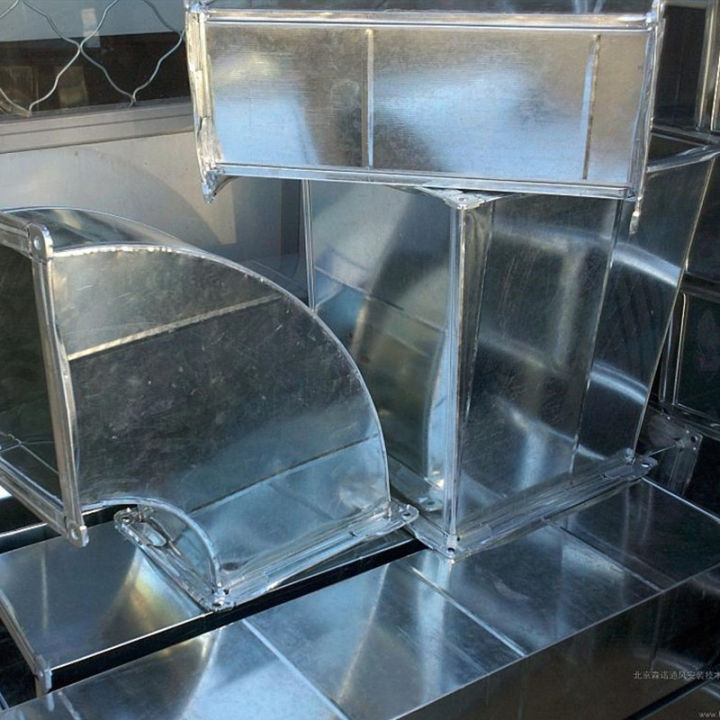 Galvanized exhaust duct Square air conditioner New air duct Industrial ...