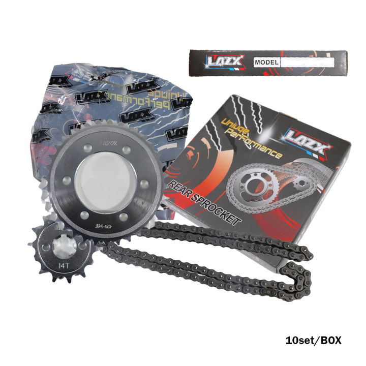 LAZX SPROCKET CHAIN SET 428H FOR RS100/XRM/HD3/FURY/RAIDER/CB125/TMX ...