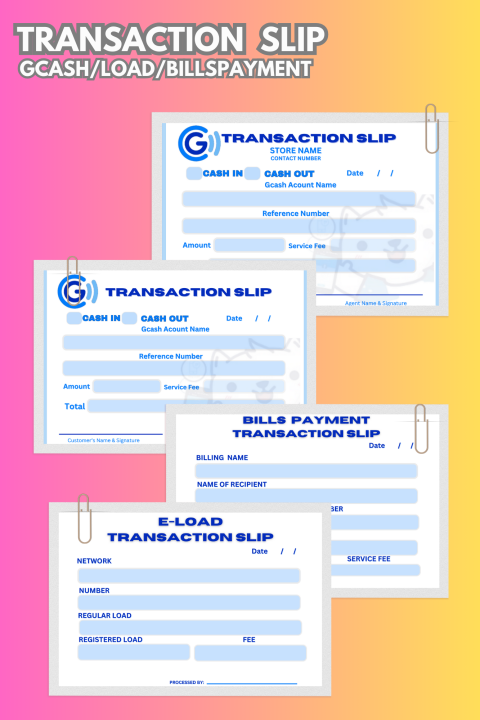 SLIP Pad GCASH/ LOAD/BILLS PAYMENT | Lazada PH