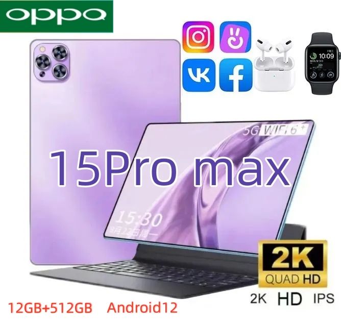 Tablet Asli Baru Galaxy Tab 15Pro Max [12GB+512GB] Android 12 Tablet 10 ...