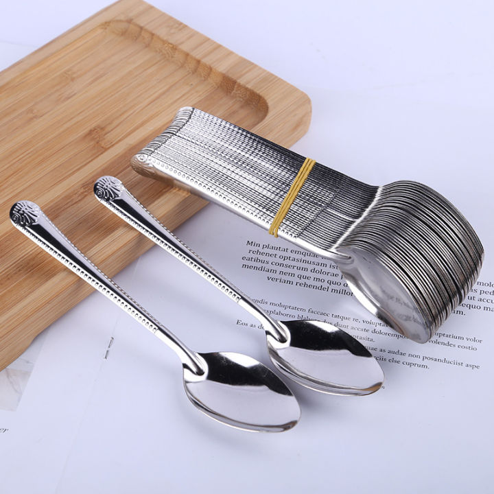Stainless 24-Piece Thick Spoon And Fork (Rondom Design) | Lazada PH