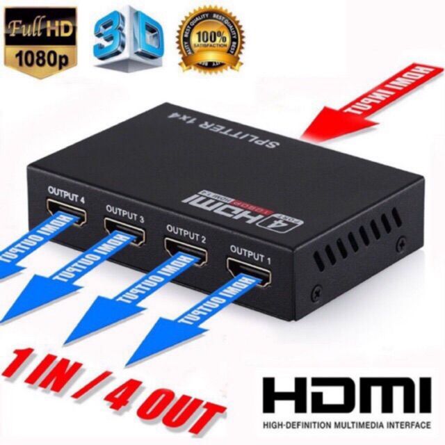 Ultra 4in1 HDMI Splitter Repeater Amplifier 1080P HD 4K Video HUB ...