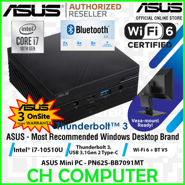 ASUS Mini PC PN62S Ultracompact mini PC with Intel® i7-10510U processor ...