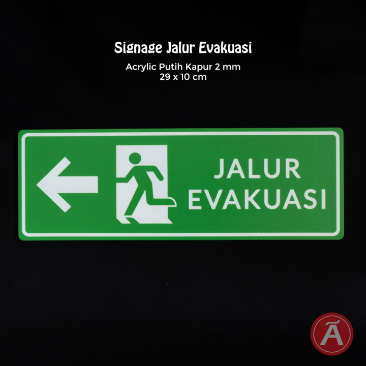 Sign jalur evakuasi / Papan jalur evakuasi untuk kantor | Lazada Indonesia