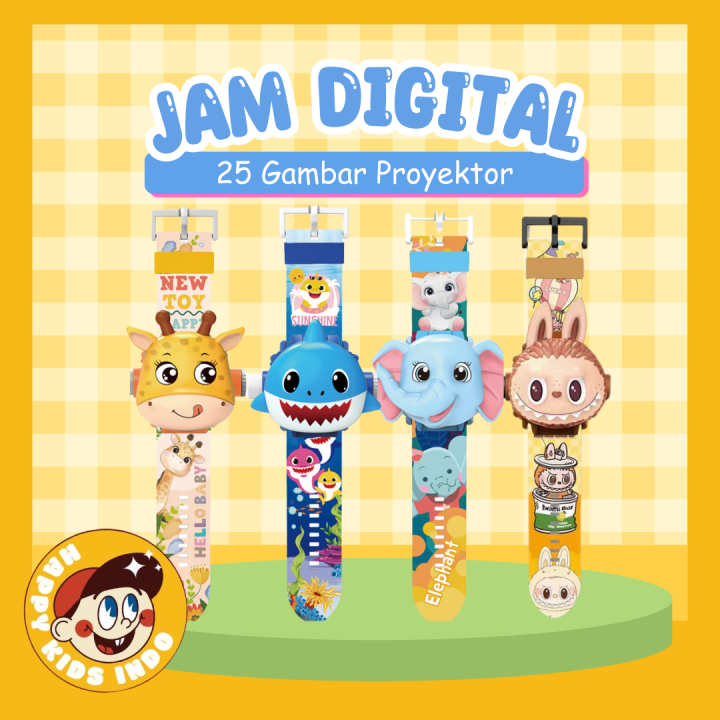 JAM TANGAN ANAK JUMBO DIGITAL PROYEKTOR JUMBO BABY SHARK LABUBU 24 ...