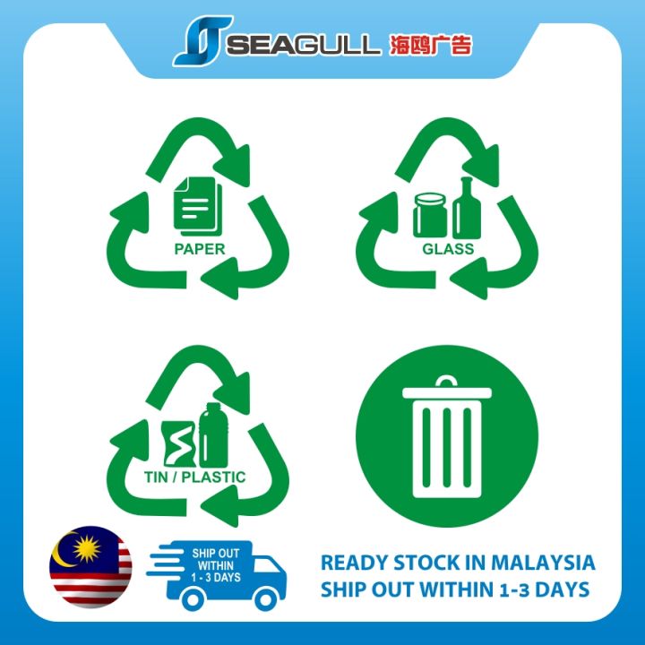 Recycle Sticker / Paper / Aluminium / Glass / Pelekat Kitar Semula ...