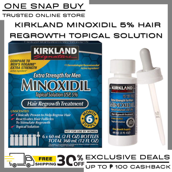 Minoxidil 5% Topical Solution Extra Strength Hair Regrowth Treatment ...