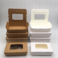 20pcs/50pcs Disposable Paper Meal Box Kraft Takeout Box Window Type ...