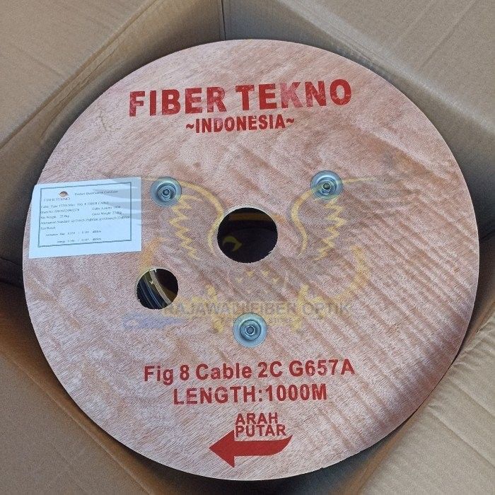 KU Mini 2 Core Fig 8 Fiber Tekno Kabel Fiber Optik Dropcore 1c 3s FTI ...