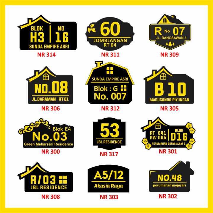 Papan nama rumah | Nomor rumah | nomer rumah | no rumah | nomor rumah ...