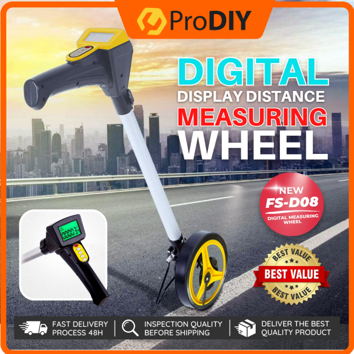 FS-D08 Digital Display Distance Measuring Wheel Alat Ukur Pengukur ...