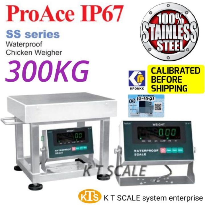 300KG PROACE FULLY STAINLESS STEEL DIGITAL PLATFORM SCALE | Lazada