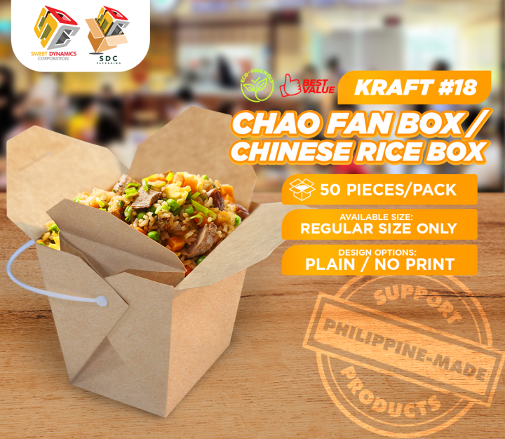 Chinese Takeout Box Bucket Box Noodle Box Rice in a Box KRAFT#18 PAPER ...