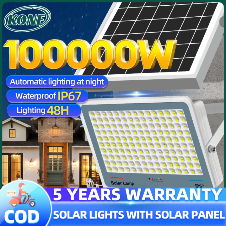 KONE【BUY1 TAKE1】100000 Watts solar lights with solar panel Solar flood ...