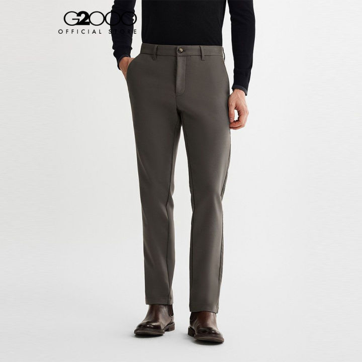 G2000 กางเกงขายาวแบบลำลองสำหรับผู้ชาย ทรง SMART FIT รุ่น 3816110519 BEIGE | Lazada.co.th