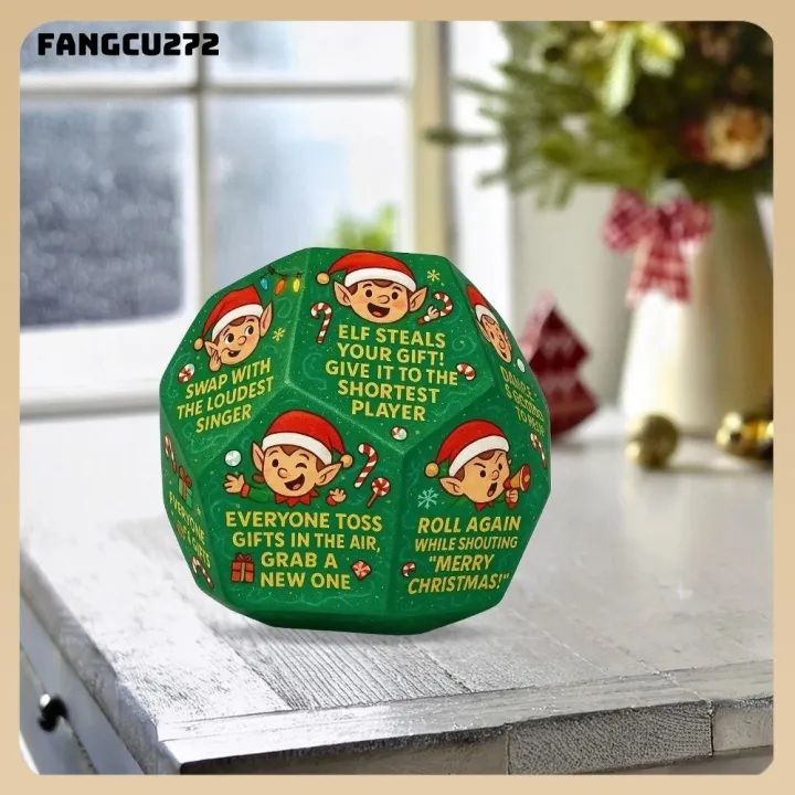 FANGCU272 12 Sides Santa Swap Gift Exchange Dice Interactive ...