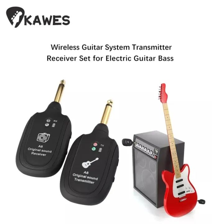 KAWES A8 Wireless Guitar System Electric Guitar Pickup Audio ...