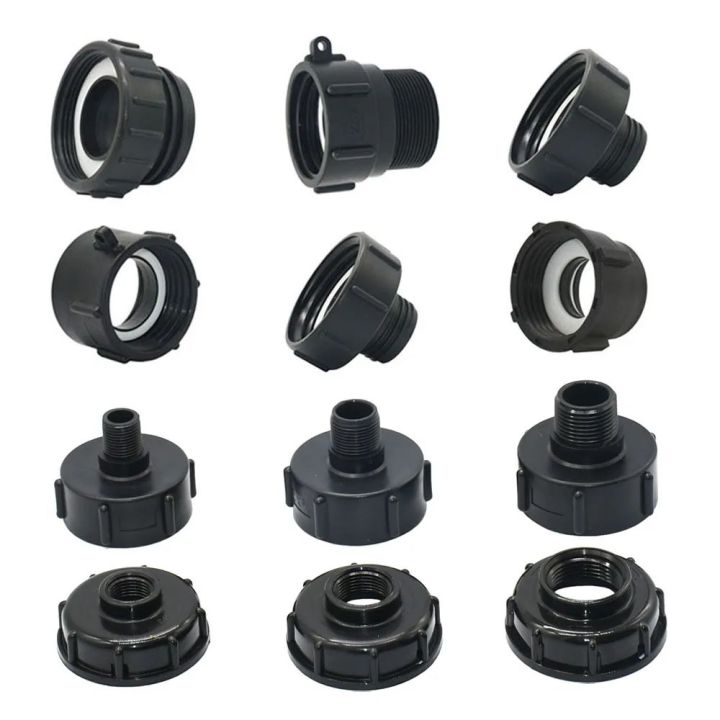 IBC Tank Adapter S60 x 1/2" 3/4' 1" 1.5 2" 63/75/80/100mm Thread ...