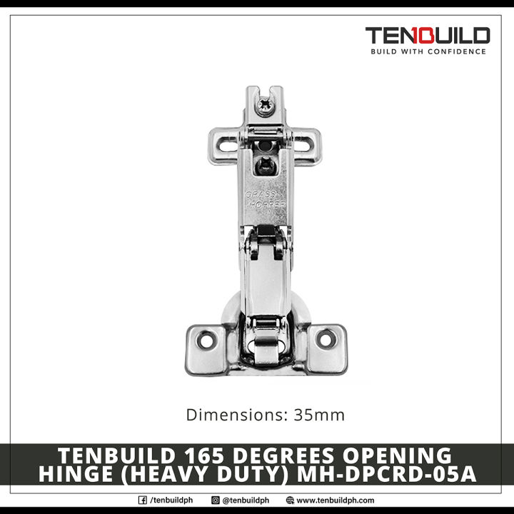 Tenbuild Hinge 165 Degree Full Overlay (Heavy duty - Non Soft Close) MH ...