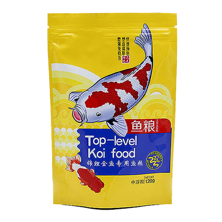 Koi Fish Food Clear Water Formula Floating Pellets Self-sealing Package ...