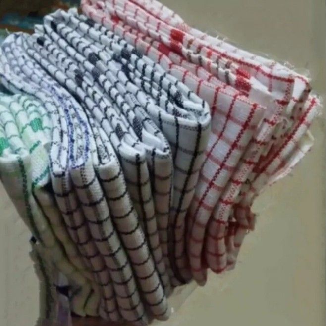 kain lap dapur / kain serbet / lap tangan murah DG HARGA PER LUSIN isi ...