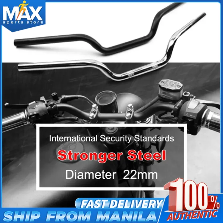 22MM 7/8" Universal Motorcycle Refit Handlebar Retro Black Modified ...