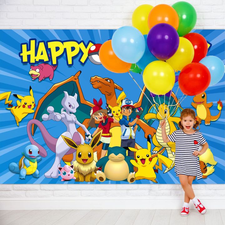 [SG] Pokemon Photography Backdrop Pikachu Banner Supplies for Baby ...
