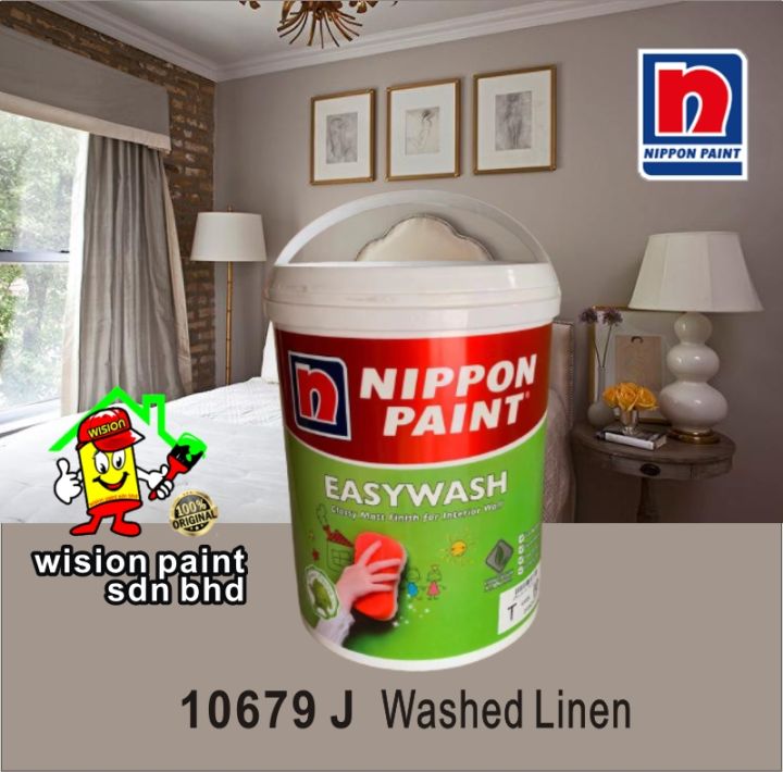 10679J WASHED LINEN 1L / 5L /18L NIPPON PAINT (EASYWASH) - INTERIOR ...