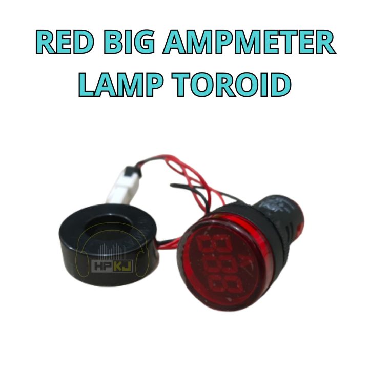 PILOT LAMP LED AMPERE METER ROUND 22MM / INDICATOR LAMPU DIGITAL BULAT ...