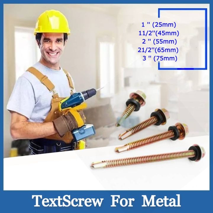 Textscrew For Metal 1'' ,11/2'' ,2'' ,21/2'',3'' (100pcs) | Lazada PH