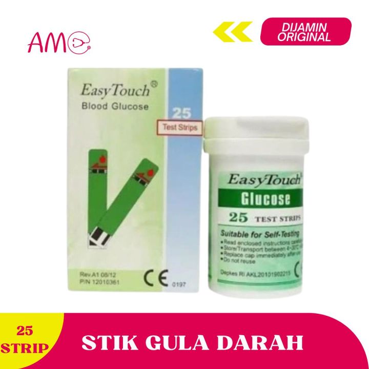 Stik Gula Darah Easy Touch - 25 Pcs - test strip pemeriksaan gula darah ...