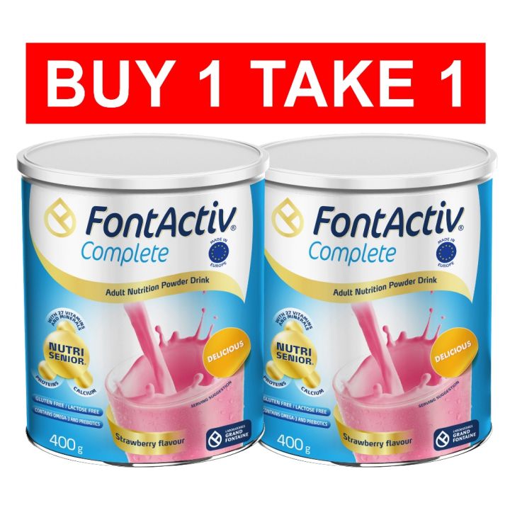 Adult Milk - FontActiv Complete Strawberry 400g Bundle Of 2 (Expiry ...
