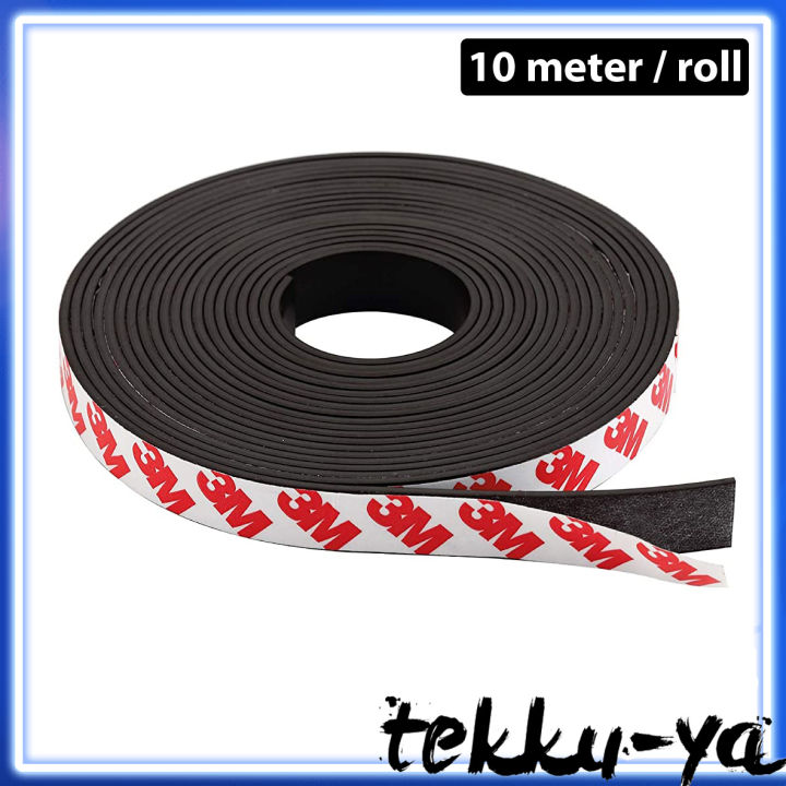 Sticky Magnet Tape Thin Roll Flexible Self Adhesive Magnetic Bar Strips ...