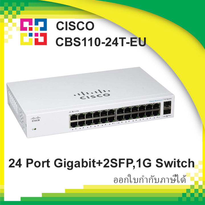CISCO CBS110-24T-EU CISCO 24 Port Gigabit, 2x1G SFP Shared Ethernet ...