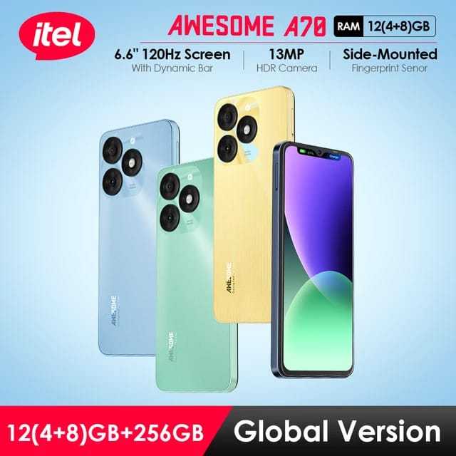 ITEL A70 12GB+256GB ROM 6.6 INCHES ANDROID 13 FULL SET (1 YEAR WARRANTY ...