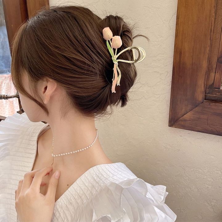 Tulips hair clip hair clips korean style hair accessories for girls ...