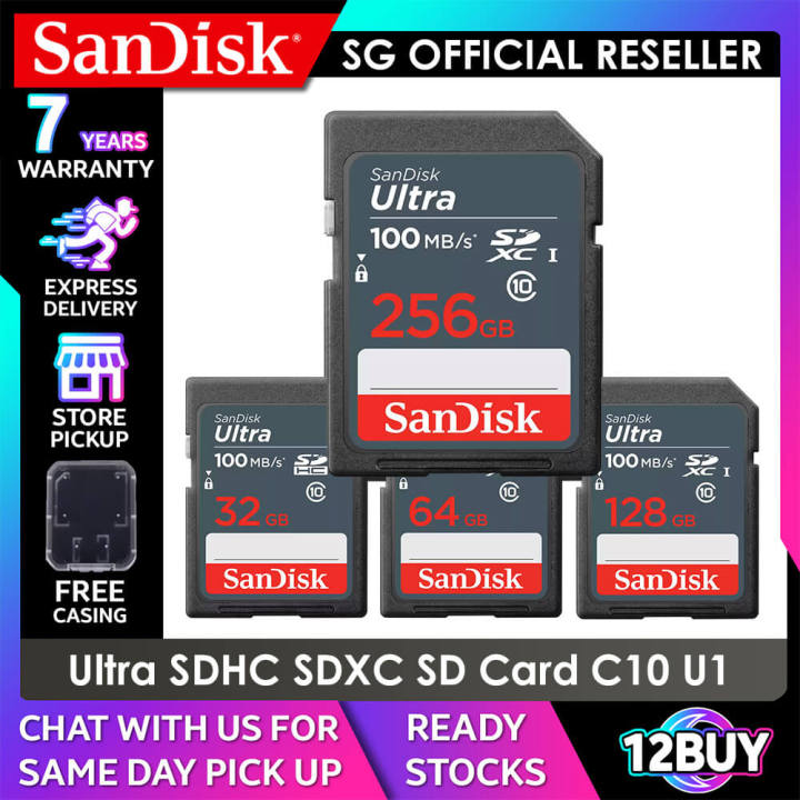 SanDisk Ultra SDHC C10 UHS-I SD card Full HD 100MB/s 32GB 64GB 128GB ...