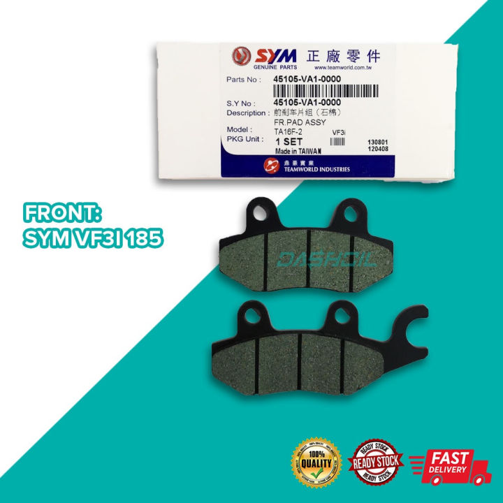 SYM 185 VF3i / VF3I BREK PAD DEPAN / BELAKANG SYM TAIWAN ORIGINAL ...