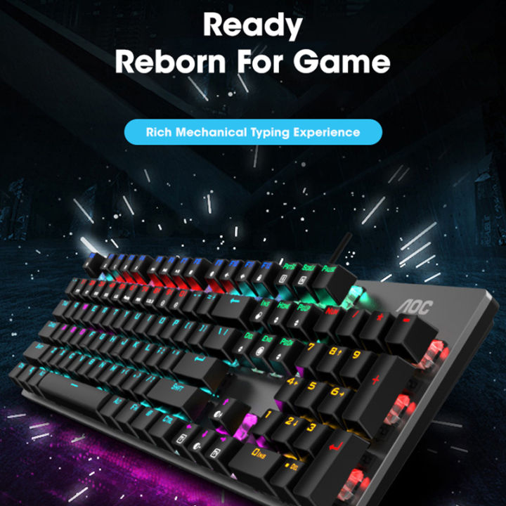【Philippines Ready Stock】AOC GK410 Mechanical Keyboard Gaming Keyboard ...