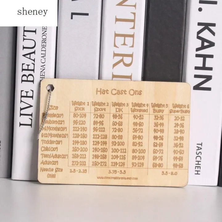 SHENEY Wooden Hat Cast on Chart Tool Creative Efficient Hat Size Guide ...