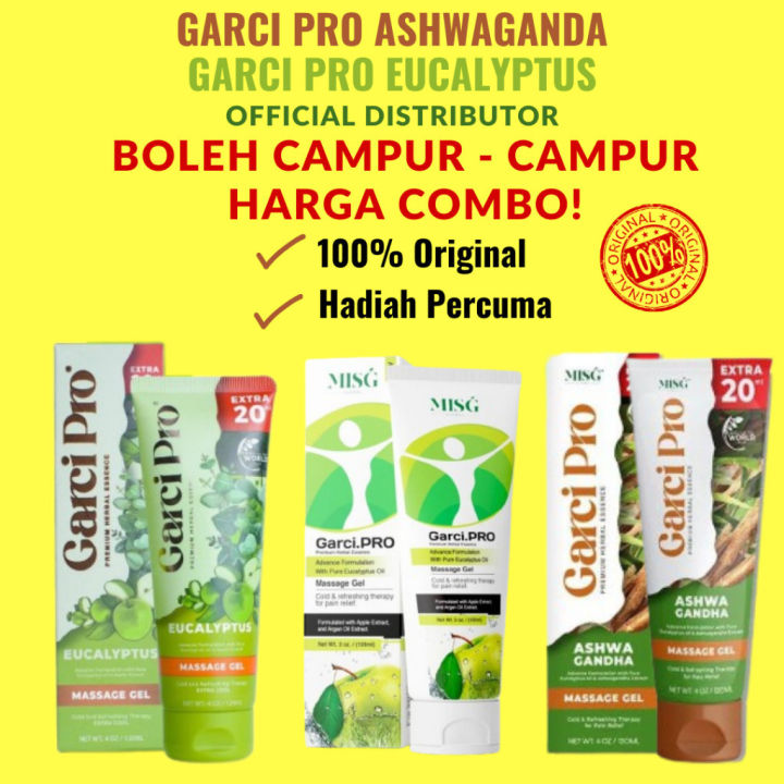 MISG GARCI PRO GEL ASHWAGANDHA SAKIT KEBAS KAKI TANGAN SARAF LUTUT ...